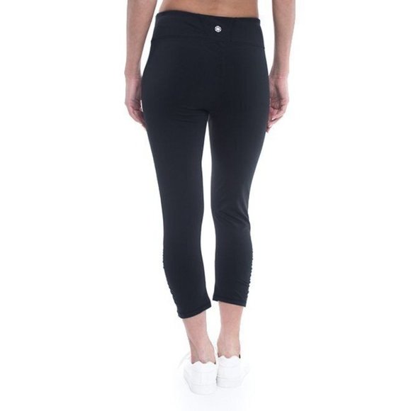 GAIAM | Pants & Jumpsuits | Gaiam Womens 25 Black Om Yoga Crop Leggings ...